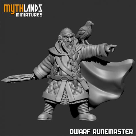 3d Printable Dwarf Army Bundle 11 Heroes By Mythlands Miniatures