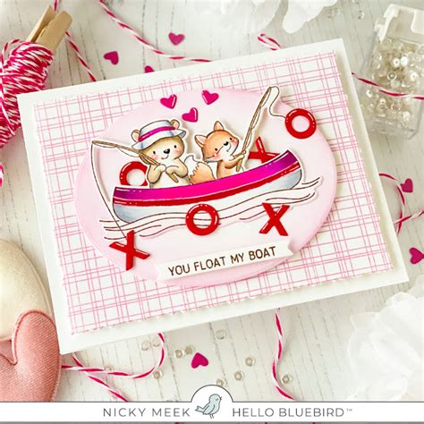 Nicky Noo Cards Hello Bluebird Stamps Valentines Challenge