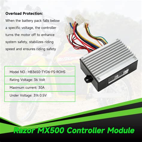 36v Controller And Throttle Kit For Razor Mx500 Mx650 Sx500 Electric