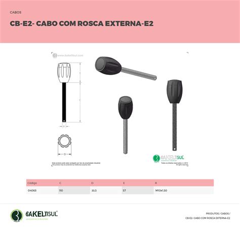 Cabo Com Rosca Externa Cb E2 Bakelitsul