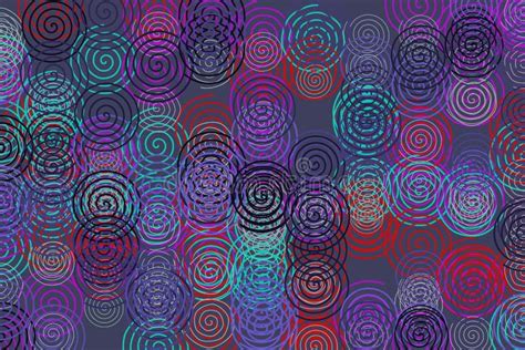 Abstract Conceptual Twirl Circle Line Path Or Pattern Background Shape Repeat And Art Stock