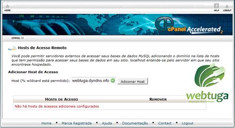 Acesso Remoto Ao Mysql Com Dyndns Alojamento Web
