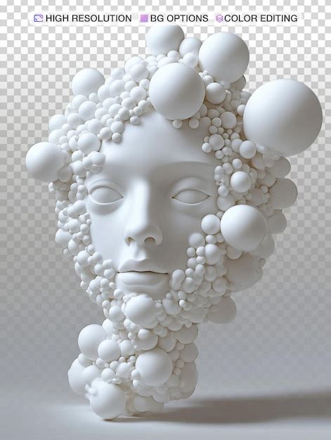 Closeup Of Polystyrene Beads On White Background Premium Ai Generated Psd