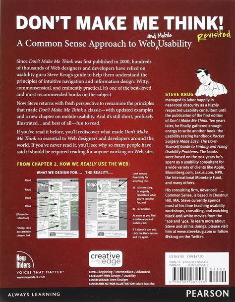 Dont Make Me Think Revisited A Common Sense Approach To Web