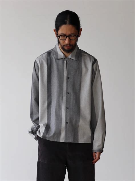 amachi. Texture Fluctuation Shirt Gray | CASANOVA&CO online shopping ...