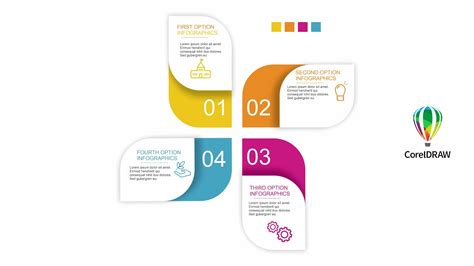 How To Design 4 Steps Stunning Infographics In Coreldraw Easy Graphics Tutorial Youtube