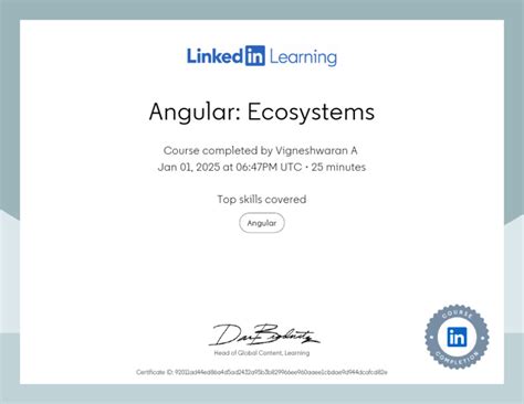 Certificateofcompletion Angular Ecosystems Pdf