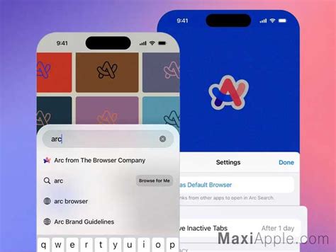 arc search iphone ipad navigateur ia ultra rapide gratuit maxiapple