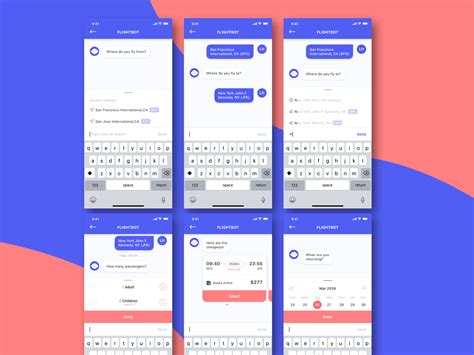 Flight Chatbot By Lynn He On Dribbble