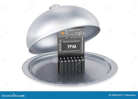 Trusted Platform Module TPM With Five Golden Stars D Rendering Royalty Free Stock Image