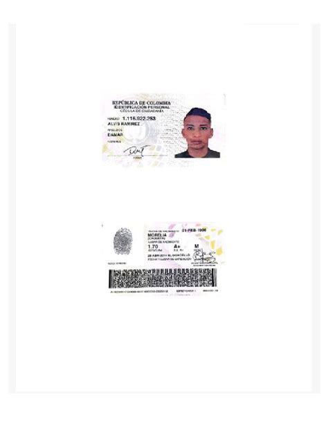 Documento Cédula Pdf