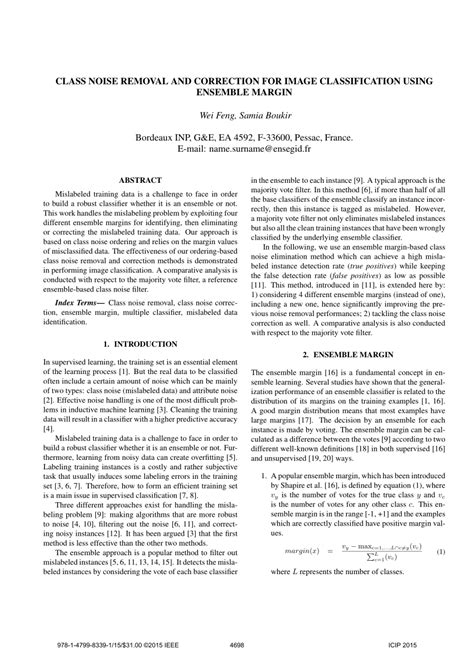 pdf class noise removal and correction for image classification using