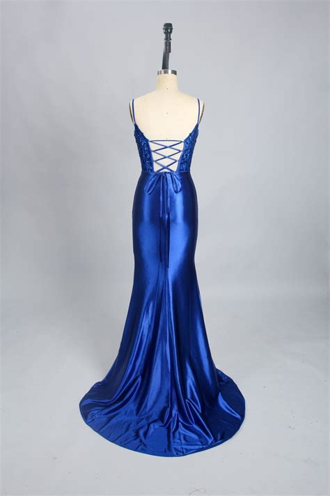 Royal Blue Freyer Corset Dress Jessica Stuart Etsy