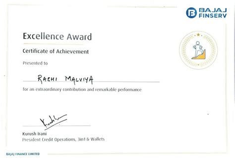 Rashi Malviya On Linkedin Thanks Bajaj Finserv And All My Leaders For The Excellence Award 27