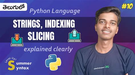 Python Series Part 10 Python Strings And Slice Operator In Telugu