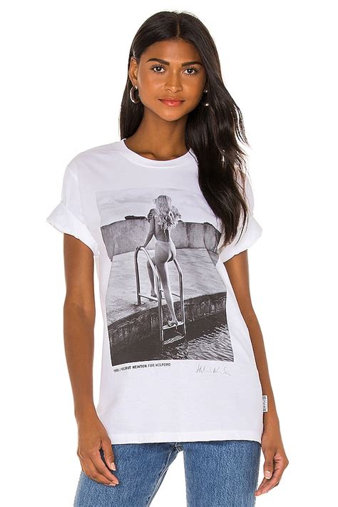 Wolford Graphic Tee In Multi Grey Revolve