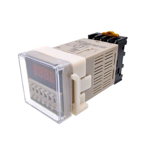 Dh48s S 12v Time Relay 220vac 24vdc Repeat Cycle Spdt With Socket Dh48s Series Delay Timer With