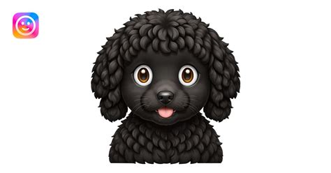 Black Cockapoo Emoji Ai Emoji Generator