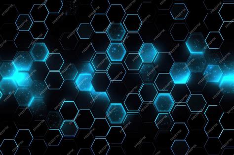 premium ai image abstract blue hex background