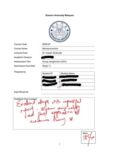 Microeconomics Assignment Sem107 Microeconomics Xmum Thinkswap