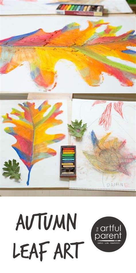 Autumn Leaf Art With Chalk Pastels Fall Leaf Chalk Art Pastel Leaf