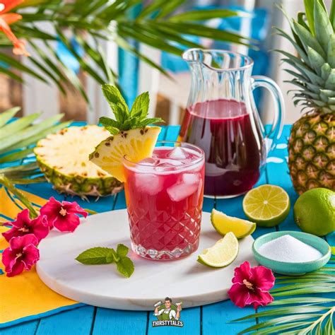 Hibiscus Pineapple Punch Cocktail Recipe Thirsty Tales