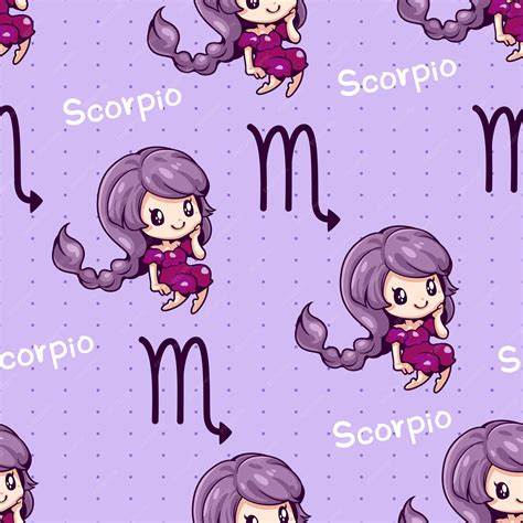 Premium Vector Seamless Pattern With Cute Scorpion Vector Illustration