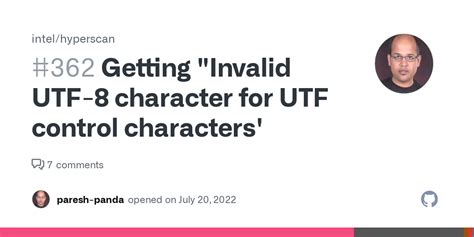 Getting Invalid Utf 8 Character For Utf Control Characters · Issue