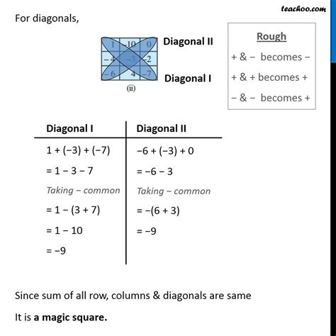 Question 7 In A Magic Square Each Row Column Diagonal Have Same Su