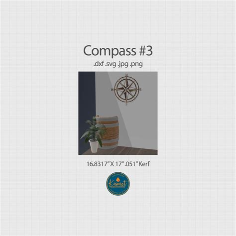 Compass Rose Svg Dxf File Laser Cut Files Cnc Plasma Xtool