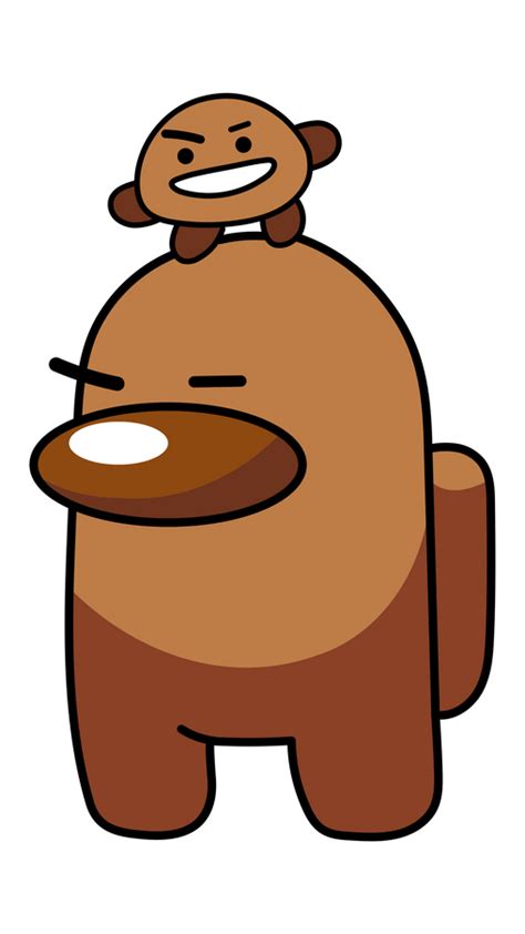 Among Us Bts Bt21 Shooky Character Sticker Artofit