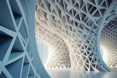 Premium Ai Image Modern Architectural Building With Geometric Patterns And Clean Lines
