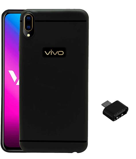 Buy TBZ Soft Silicone TPU Slim Back Case Cover For Vivo V Pro With Cute Micro USB OTG Adapter