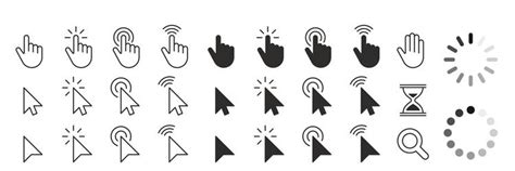 Phone With Click Hand Icon Touching Royalty Free Vector