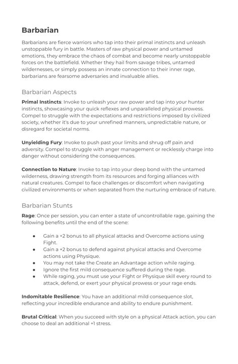 Dandd Fate Edition Barbarian Class Rfaterpg