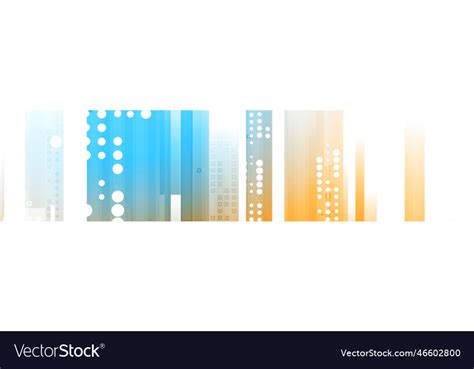 Blue Orange Tech Striped Background With Circles Vector Image