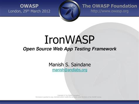 Ppt Ironwasp Open Source Web App Testing Framework Powerpoint
