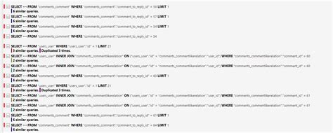 how to optimize sql in tree like comment structure django stack overflow