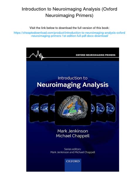 Introduction To Neuroimaging Analysis Oxford Neuroimaging Primers
