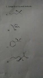 Solved Assign R Or S To Each Molecule Chegg Com