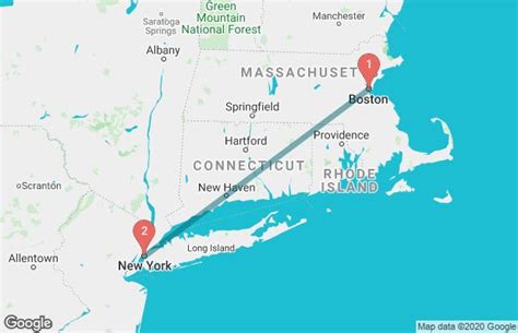 Distancia Nueva York Boston En Tren 344 Km En 3h 45m Ife