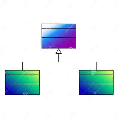 Uml Class Diagram Inheritance Relations Stock Illustration