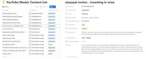 Youtube Content Creator Template For Notion