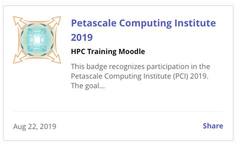 Tile Earn A Digital Badge International HPC Summer Babe HPC Moodle