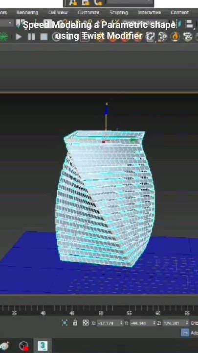 Speed Modeling A Quick 3d Parametric Shape Using Twist Modifier In 3dsmax 3dsmax 3dmodeling