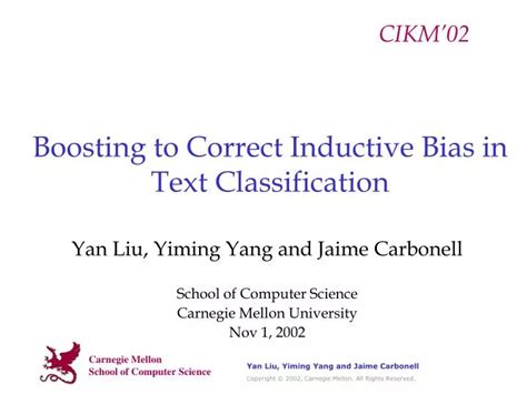 Ppt Boosting To Correct Inductive Bias In Text Classification