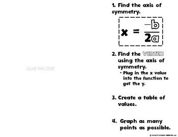 Graphing Quadratics In STANDARD Form NOTES By For The Love Of Algebra