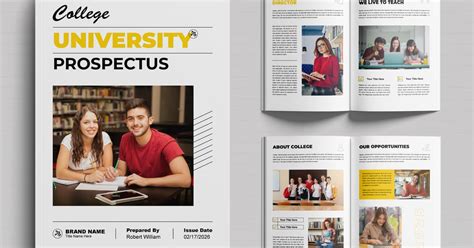 College University Prospectus Design Print Templates Ft Brochure