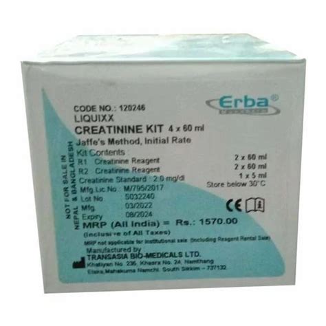 Erba Ebra Creatinine Test Kit At Best Price In Bilaspur Id 23153817448