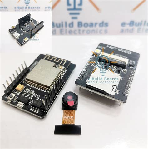 esp32 cam board with camera module ov2640 and baseboard e build